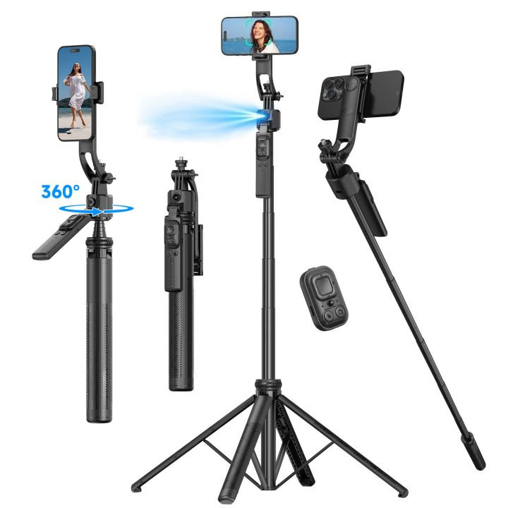 Extendable Auto Face Tracking Tripod 360° Rotation, No App, 64 Motion ...
