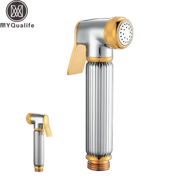 Chrome Golden Bidet Faucet Hand Held Sprayer Bathroom Accessories ...