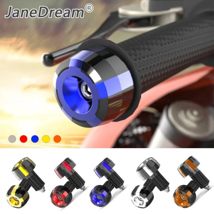 JaneDream 2Pcs 7/8 22 MM Motorcycle Aluminum Handlebar Grips Bar Ends ...