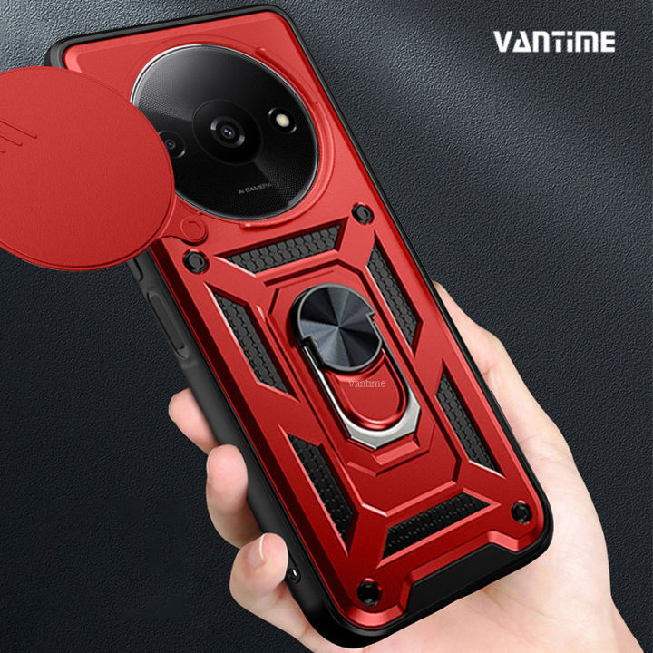 Vantime for Xiaomi Redmi A3 A3X Case Hard Sliding Lens Protect Stand ...
