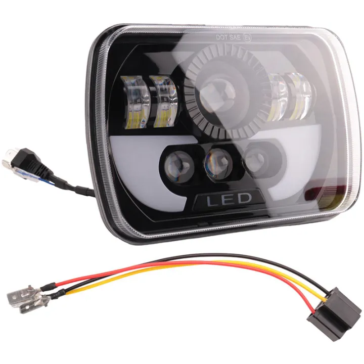 2X 300W 5X7 Led Headlights Led Sealed Beam Head Light with High Low ...
