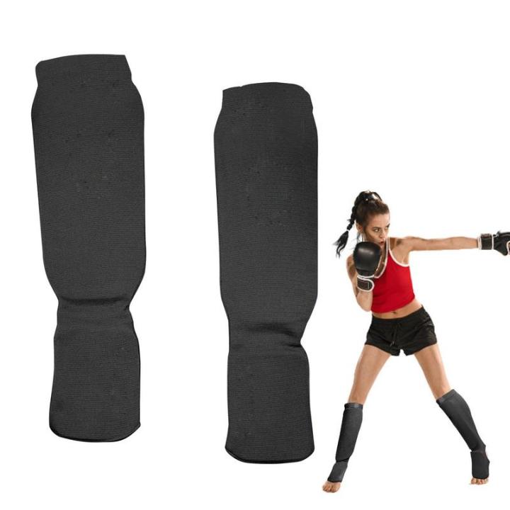 Muay Thai Shin Guards Leg Foot Protector For Kickboxing Padded ...