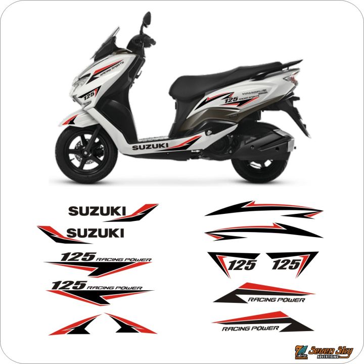 Suzuki Burgman Bike Stickers Full Set Double Side PVC & Luminous High ...