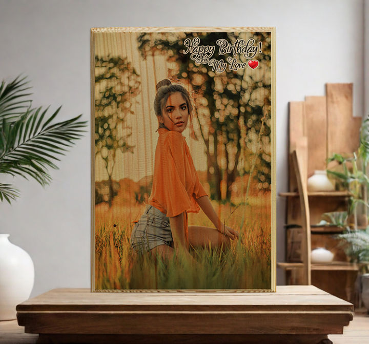 Print Your Photo on a Wood, 6X8 Size, Personalized Gift, Love Gift ...