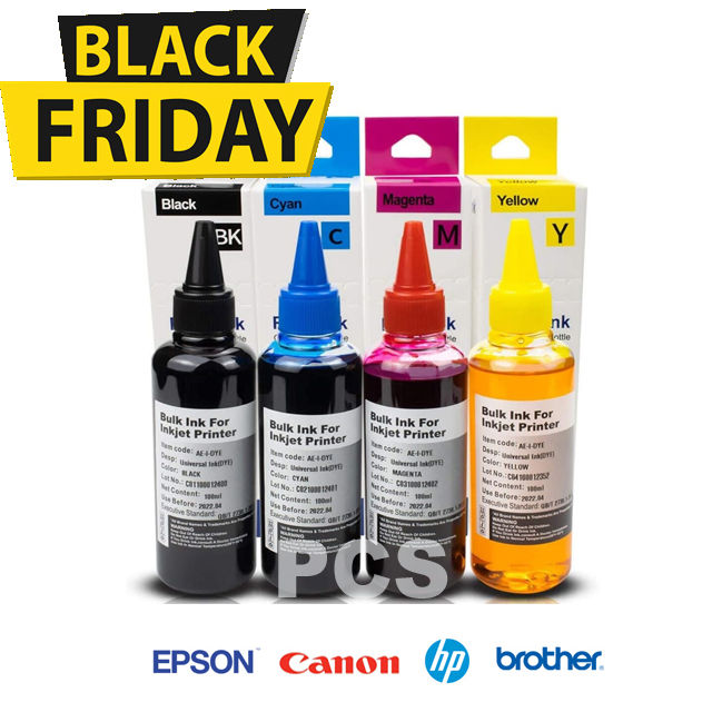 Universal Refill Bulk Ink Bottles Canon, Epson, Brother, HP (100ML ...