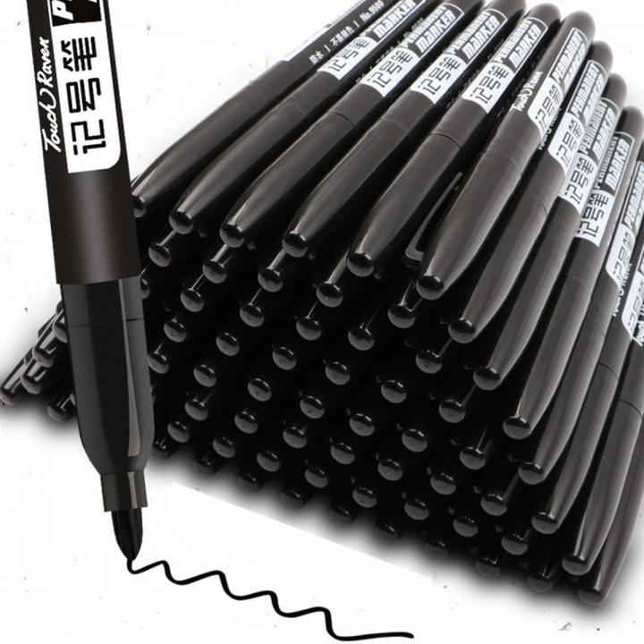 Waterproof Permanent 1.5mm Black Blue Red Ink Marker Pen Fade Resistant ...