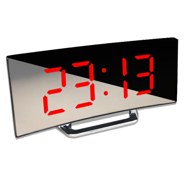 7 Inch Digital Alarm Clock Curved Dimmable Led Electronic Digital ...