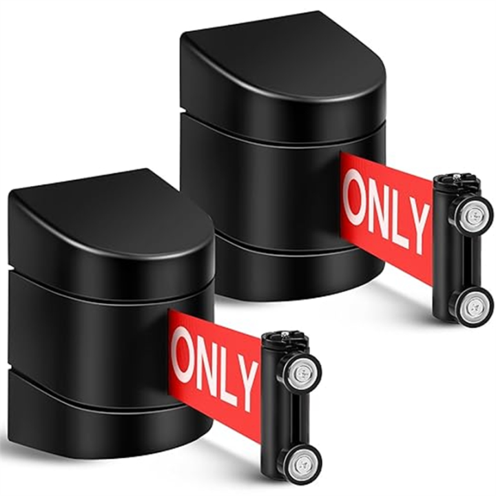 16.4 Ft Magnetic Wall Mount Retractable Belt Barrier Authorized Access ...