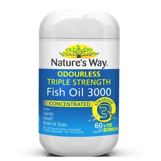 NATURE’S WAY TRIPLE STRENGTH FISH OIL 3000 (60+10 Soft Capsules) | Daraz.lk