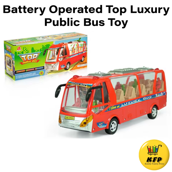 Battery Operated Top Luxury Public Bus Toy | Daraz.lk