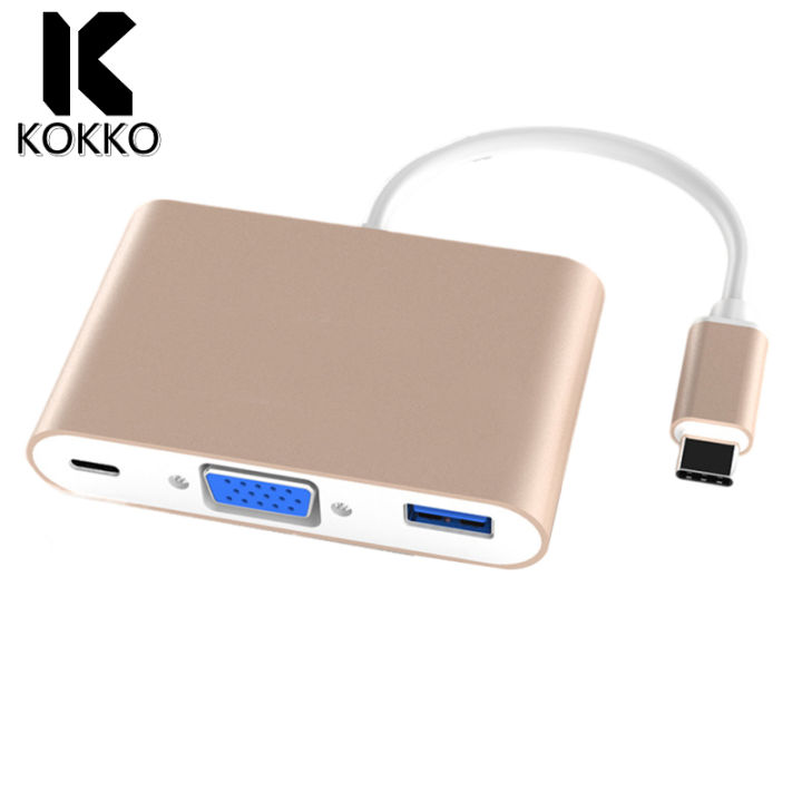 KOKKO USB C To HD Multimedia Interface/VGA Adapter 1080P HD Multimedia ...