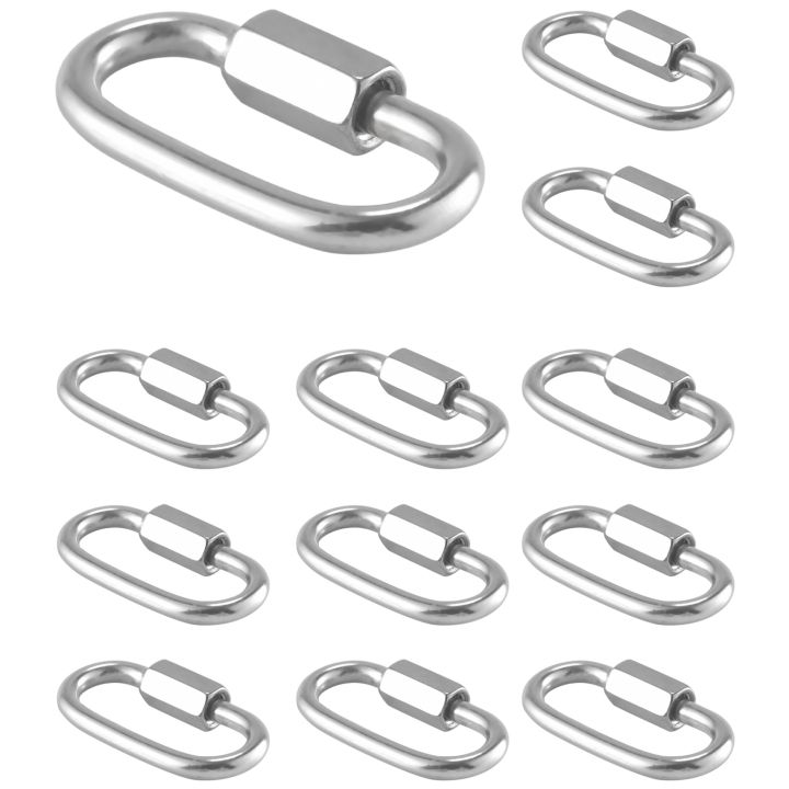 12 Pcs Quick Link 4MM Stainless Steel Chain Connector,Heavy Duty D ...