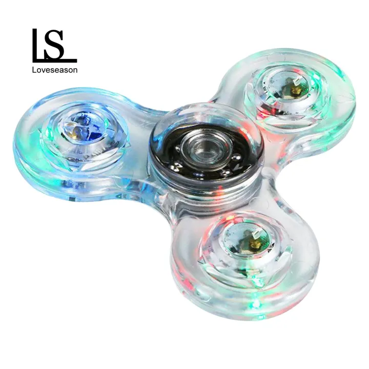 Spinner Fidget Anxiety Reduce LED Hand Spinner Finger Fidget Relief ...