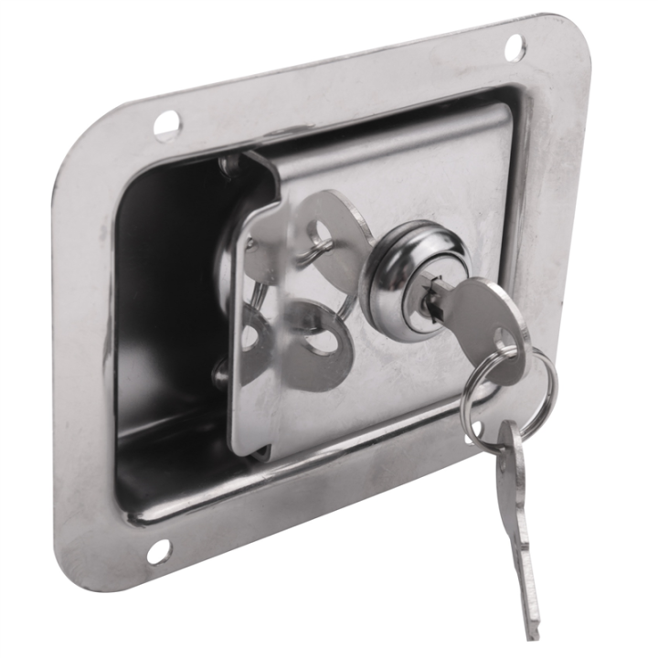 Paddle Latch with Lock & Key Travel Trailer Lock Stainless Steel RV ...