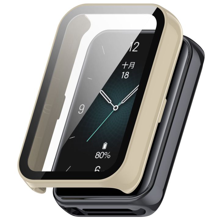 (New)PC + Tempered Film Integrated Watch Protective Case For Honor Band ...