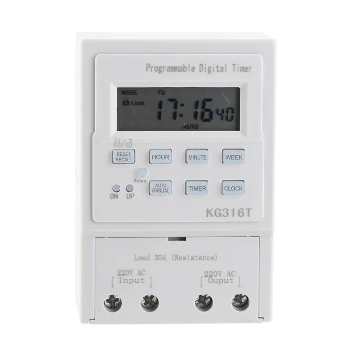 Smart Home Microcomputer Digital Timer Switch 30A AC 220V Programmable ...