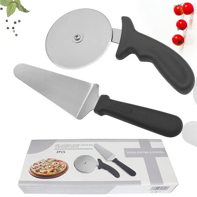 Stainless Steel Pizza Cutter Set Pizza Wheel And Pizza Shovel Round ...