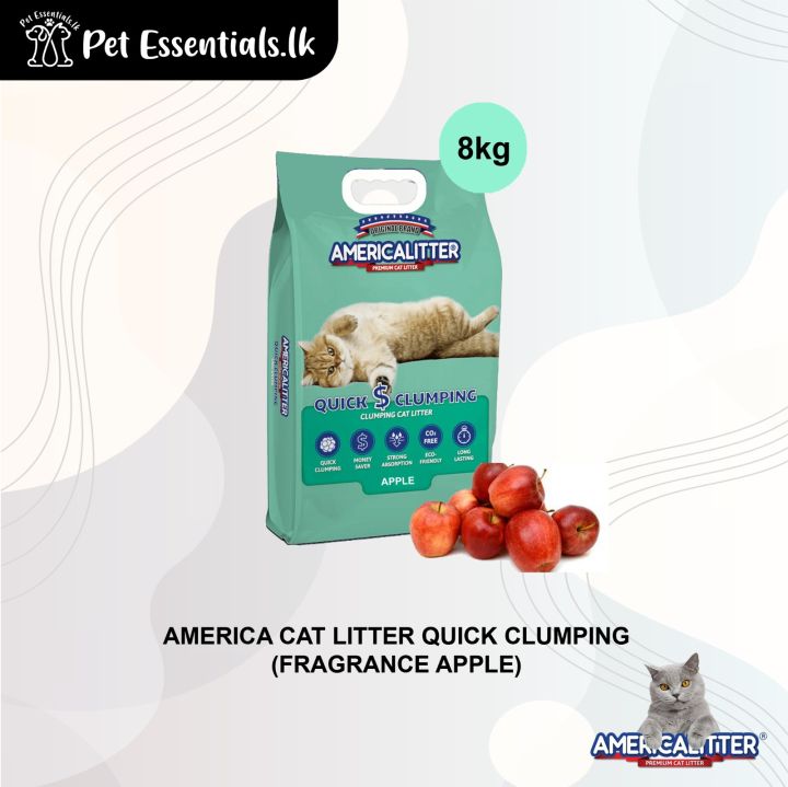 America Cat Litter Quick Clumping 10L Apple | Daraz.lk