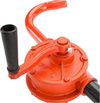 Rotary Barrel Pump, Red and Black, Oil Transfer Hand Pump, 55 Gallon ...