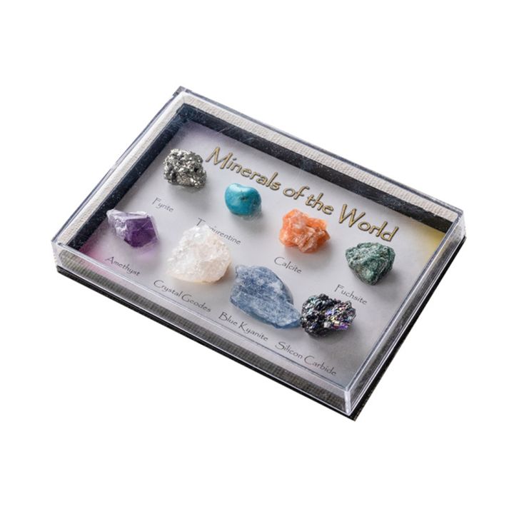 8 Pcs/Set of Stone and Mineral Natural Crystal Gemstone High Quality ...