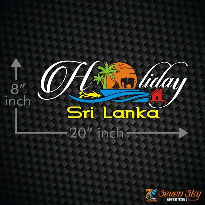 Sri Lanka Holiday Stickers For Car Van Buddy Van KDH Caravan Dolphine ...