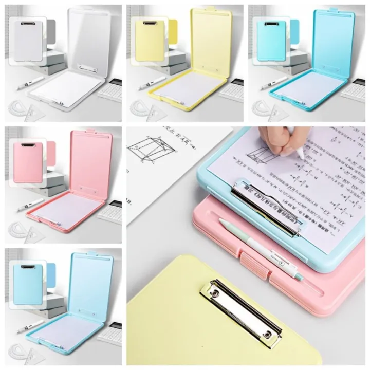6 Color Large Capacity A4 File Clipboard Box Case File Storage A4 File ...