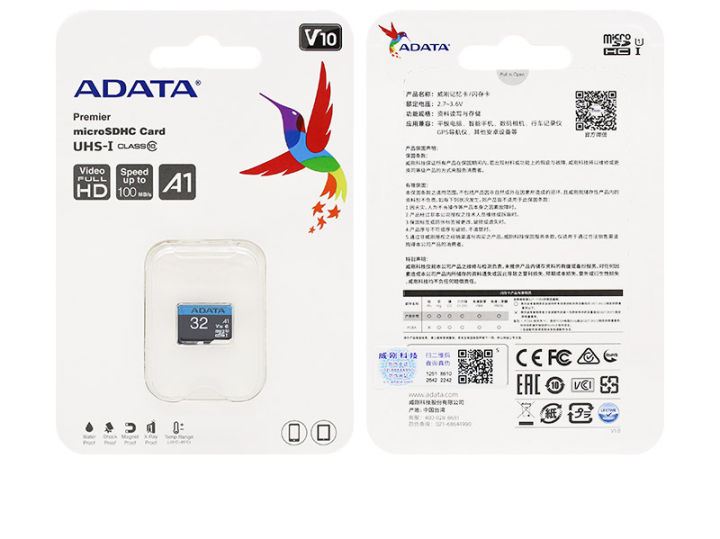 ADATA Premier Genuine 32GB microSDHC/SDXC UHS-I Class 10 Memory Card Max Speed up to 100Mbps ...