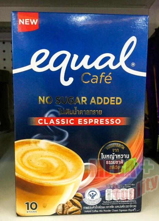 Equal Cafe Classic Espresso Instant Coffee No Sugar With Natural Stevia ...
