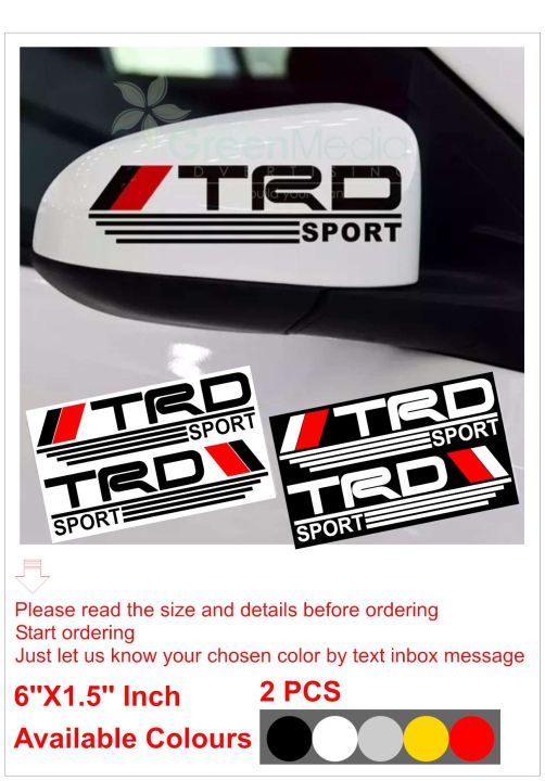 #TOYOTA TRD SIDE MIRROR STICKER # | Daraz.lk