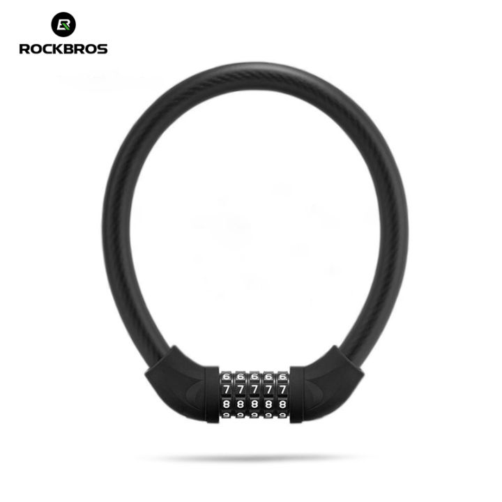 RockBros Bicycle Lock MTB Bike Wire Lock 5 Digit Code Steel Bold Cable ...