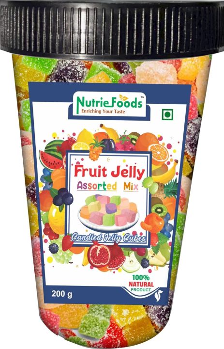 Nutriefoods Fruit Jelly | Candied Jelly Cubes, Ideal for Kids | Perfect ...