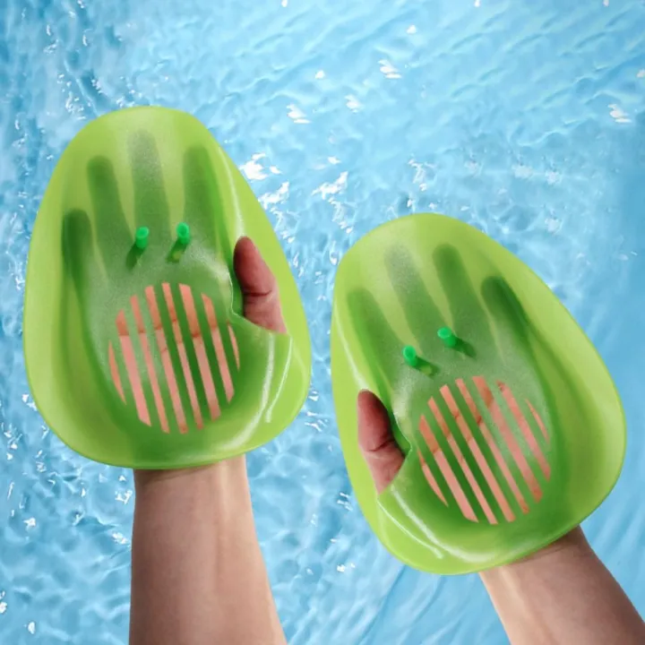 1Pair New Webbed Swimming Hand Paddles With Adjustable Straps ...