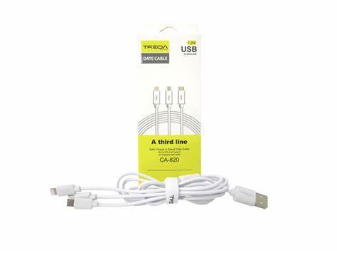 Treqa CA-868 3 in 1 Charging Cable 3.1A 1M | Daraz.lk