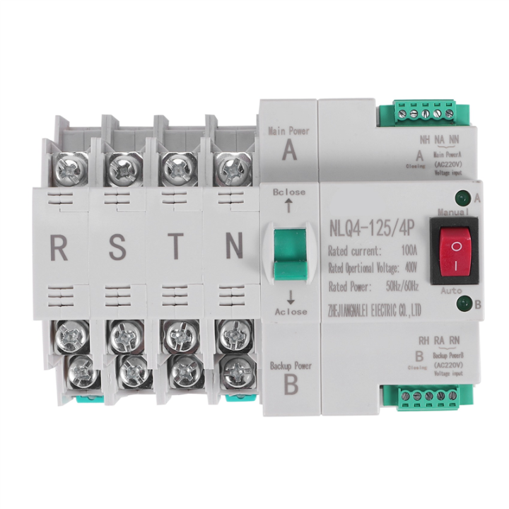 MCB Type Dual Power Automatic Transfer Switch 4P 100A ATS Circuit ...