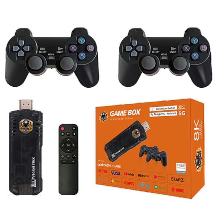 Game Box 8k Ultra HD Set-Top Box Android TV+Dual System Retro Game ...
