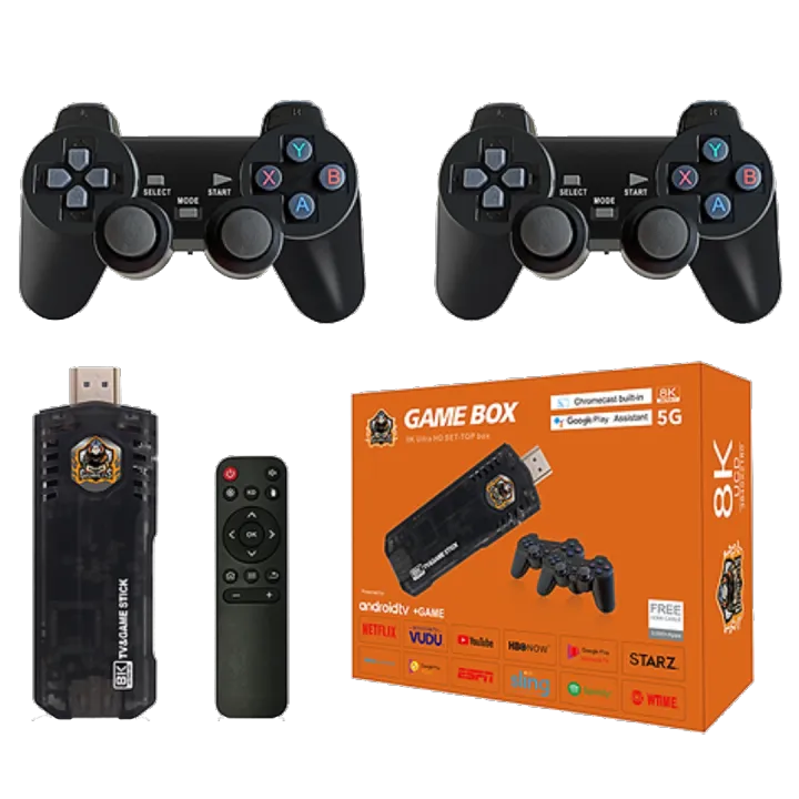 Game Box 8k Ultra HD Set-Top Box Android TV+Dual System Retro Game ...