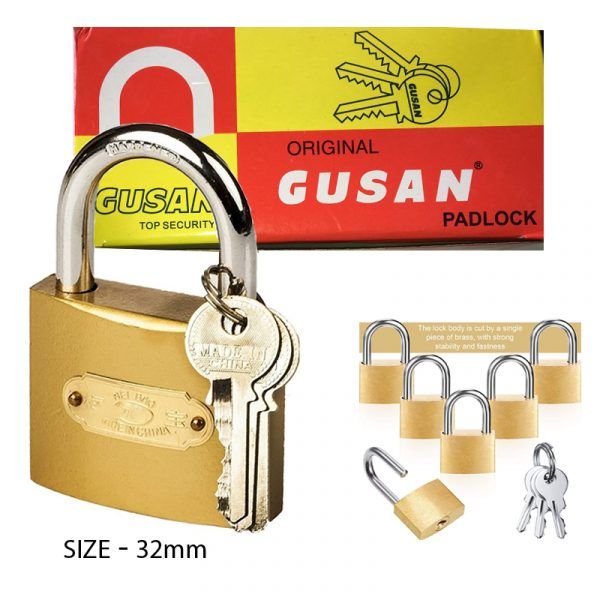 GUSAN 32mm top security padlock with 3 keys | Daraz.lk