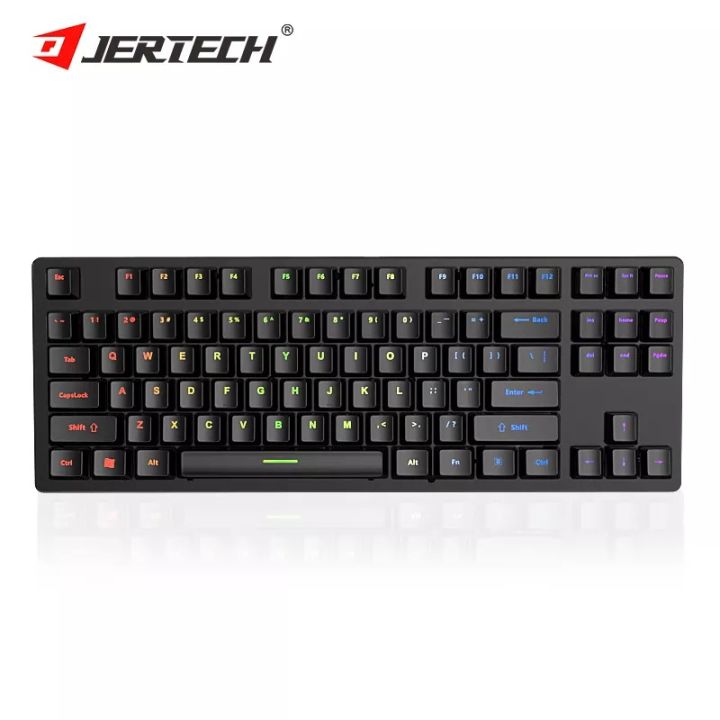 Professional Factory Jertech JK510 Rainbow RGB Backlit 80% 87 Keys Computer Wired English ...
