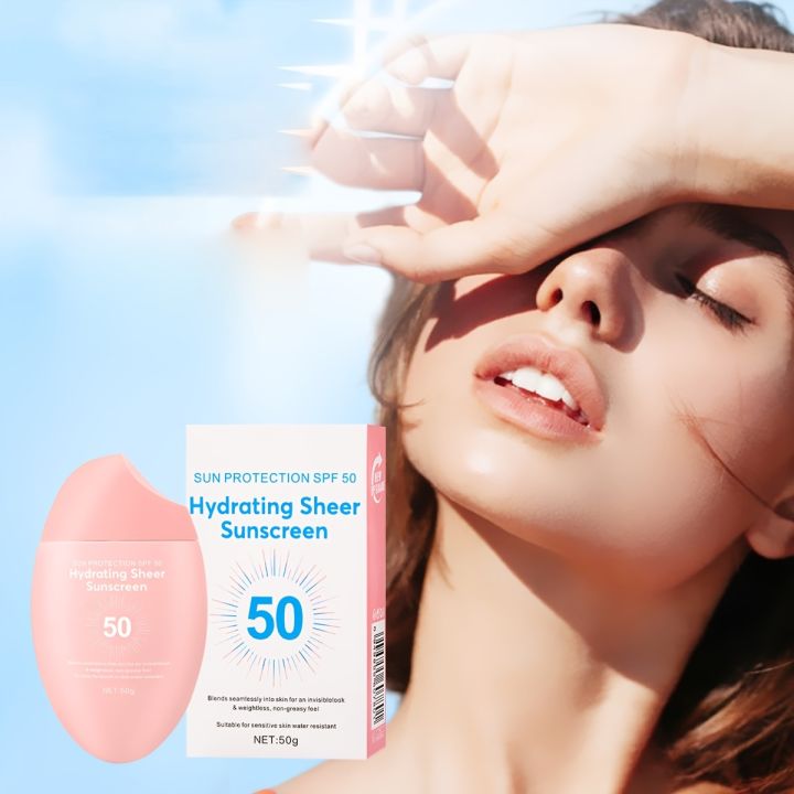 Hydrating Sheer Sunscreen SPF 50: Waterproof, Sweatproof, and ...