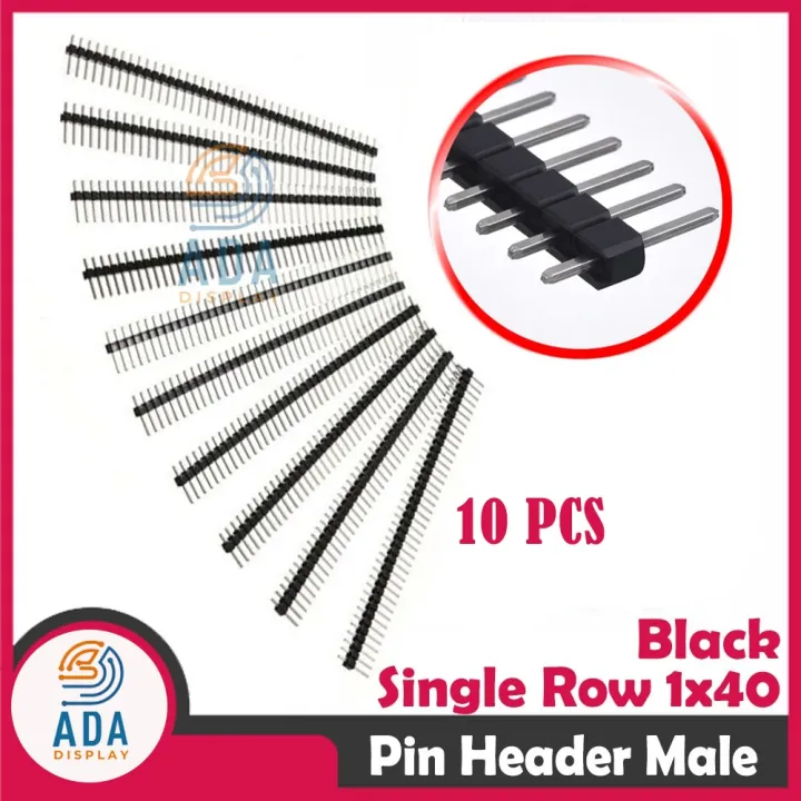 DIY - 10PCS Male Header Pin, Single Row Male 40 Pin Header Strip (2.54 ...