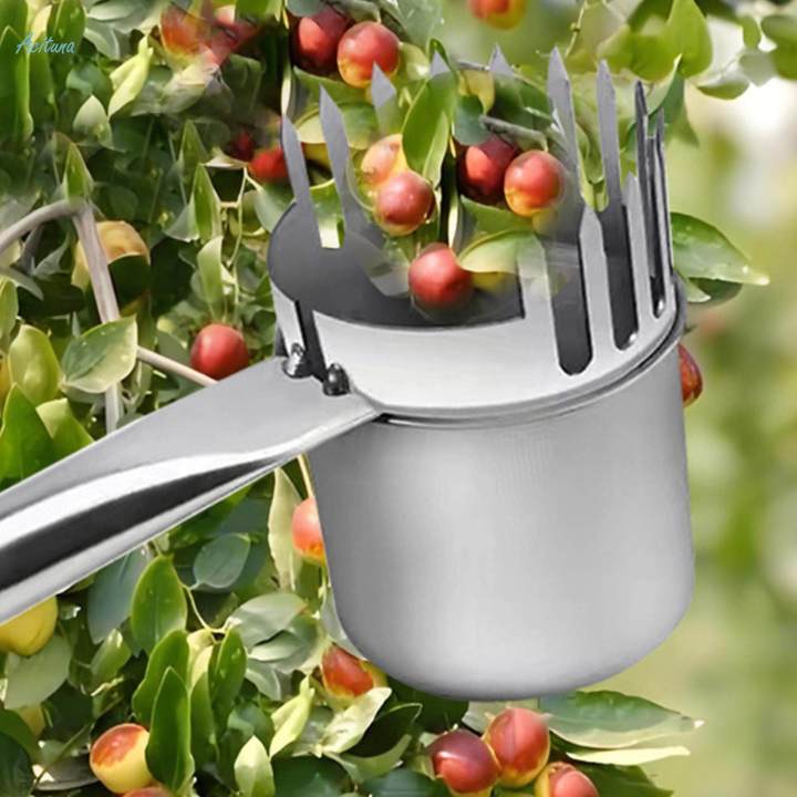 Fruit Picker Stainless Steel Labor Saving Garden Tool Fruit Collecting ...