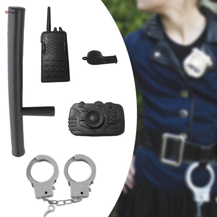 5 Pieces Costume Accessory Set Police Cosplay Prop for Halloween ...
