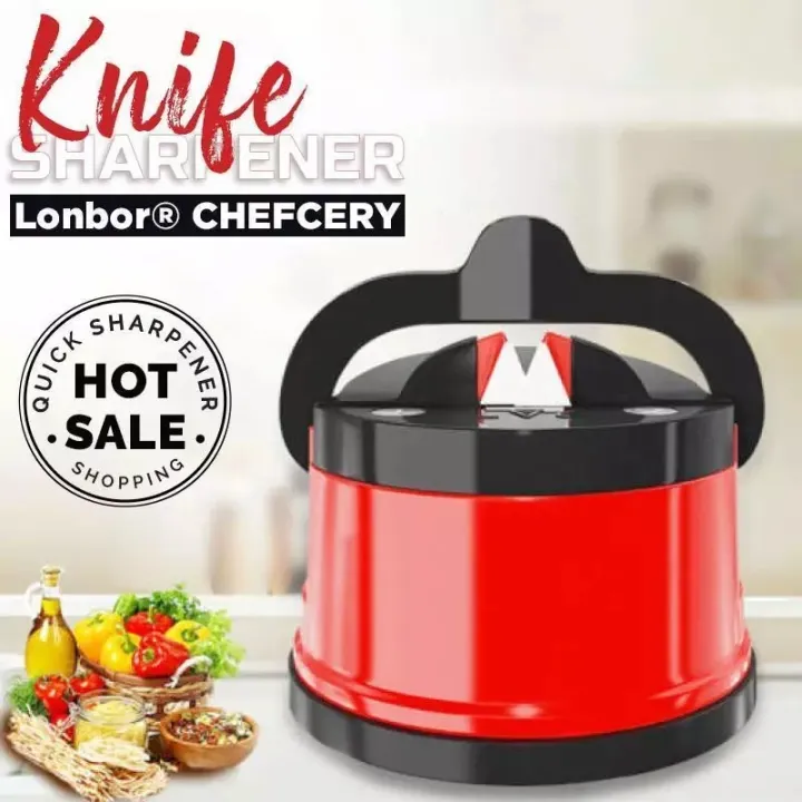 Knife Sharpener - Red Knife Sharpener Sharpening Tool Easy And Safe To ...