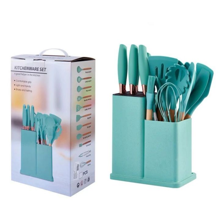 Kitchen Cooking Utensils Knife Set with Block, Holder Cutting Board ...
