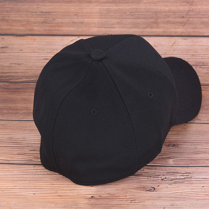 Black Baseball Cap Men Women Snapback Hats Caps Men Fitted Closed Full ...