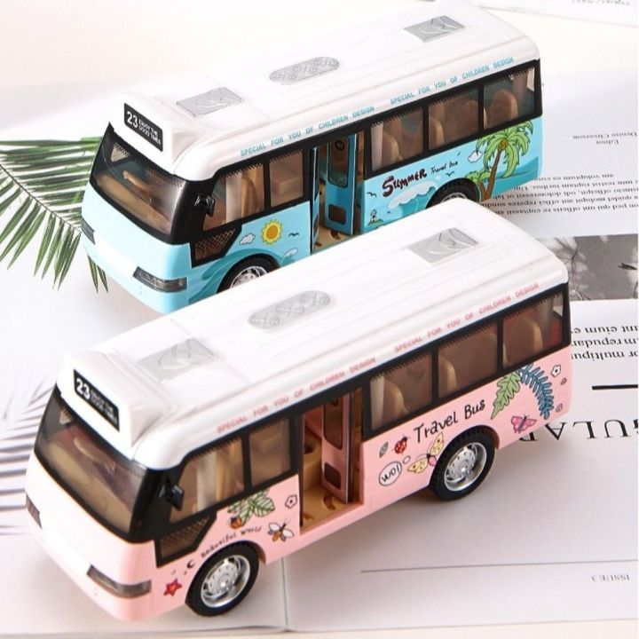 Durable Interactive School Bus Toys Cars Open-able Doors Plastic School ...