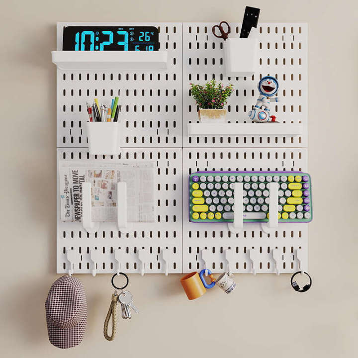 No-Drill Wall Hooks Partition Display Rack Accessories Combination DIY ...