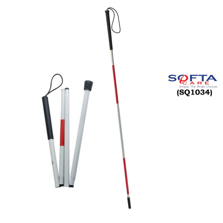 Guide Cane Foldable Blind Cane Four-Section Blind Cane Portable ...