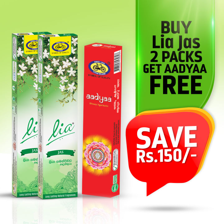 Lia Incense Sticks - Jasmine - 2 packets and get 1 pack of Aadyaa ...