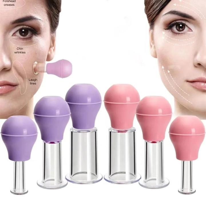 Facial Massage Cups Rubber Vacuum Cupping Skin Lifting Anti Cellulite ...